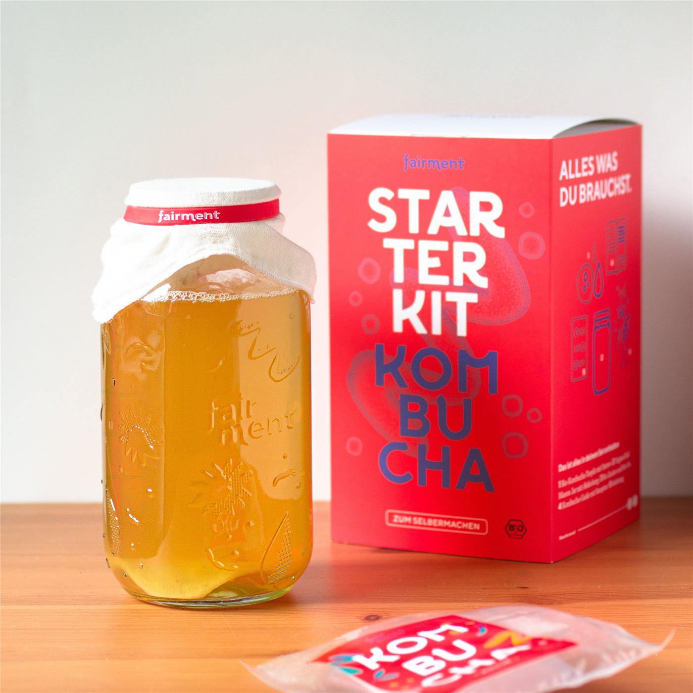 Kombucha Starter Kit - Bio Kombucha selber machen I Inklusive Equipment ...