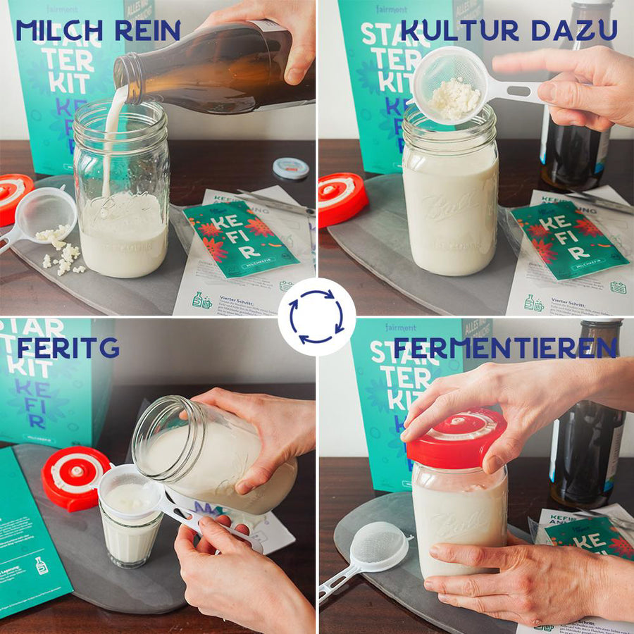 Milchkefir Starter Kit - Bio Kefir (Milchkefir) selber machen I inkl ...